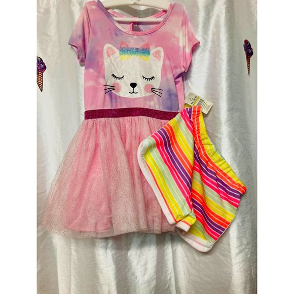 Target | Dresses | Girls Kitty Tutu Dress Set 45 With Bonus Short ...